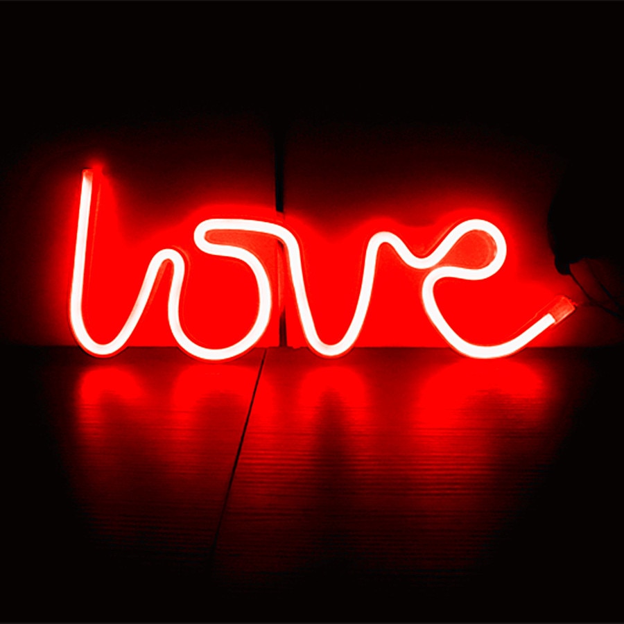 Día de San Valentín amor luz de neón LED neón sign... – Grandado