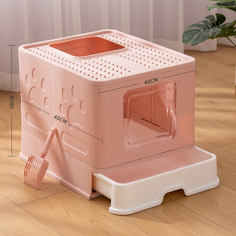 Huisdier Kattenbak Vouw Ondersteek Anti Splash Kat... – Grandado