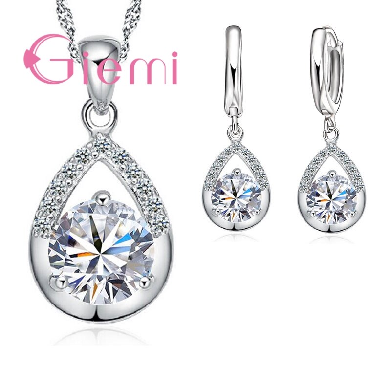 Trendy Pure Silver Jewelry Set For Women Fine Clas... – Grandado
