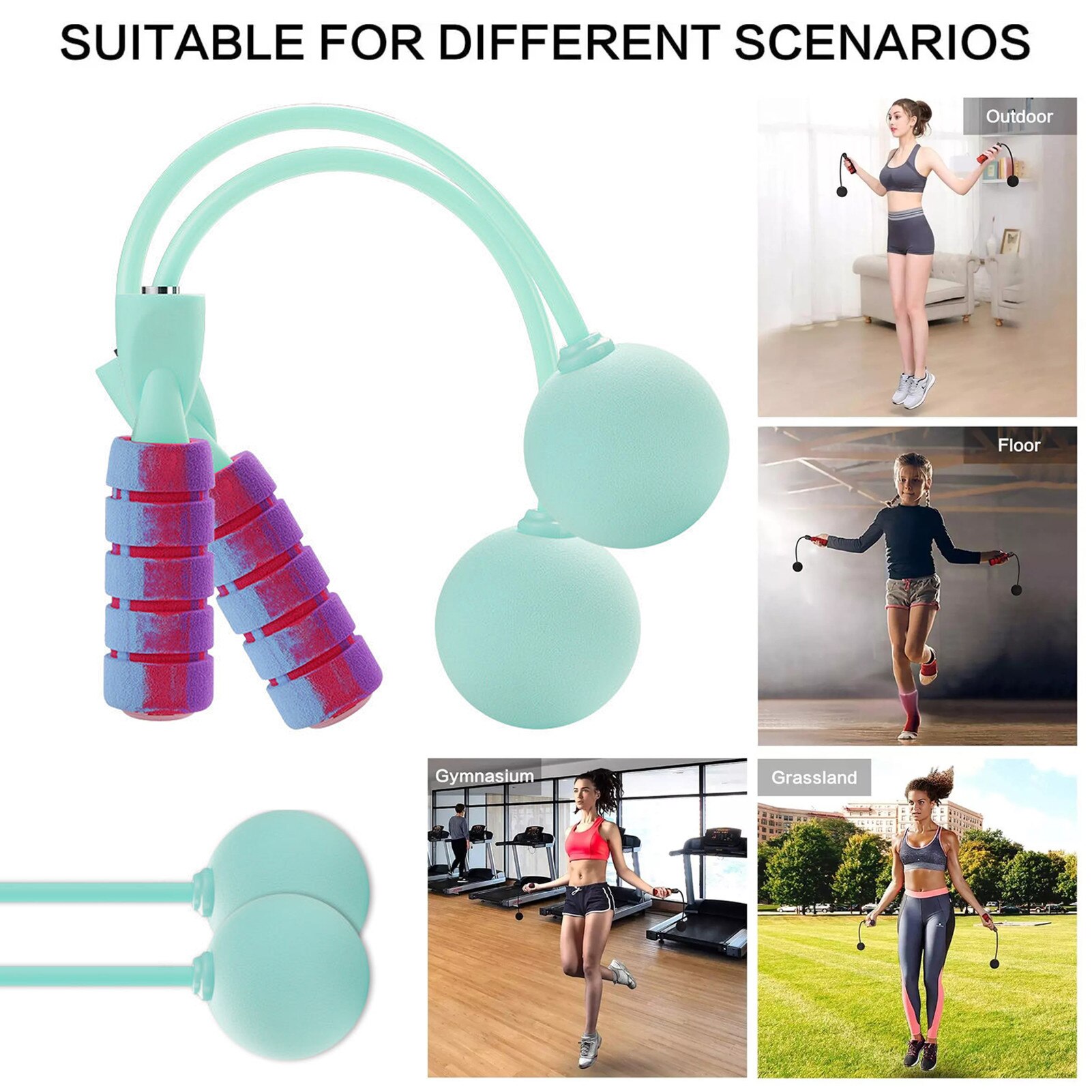 2 In 1 Verstelbare Ropeless Springtouw Snelheid To... – Grandado