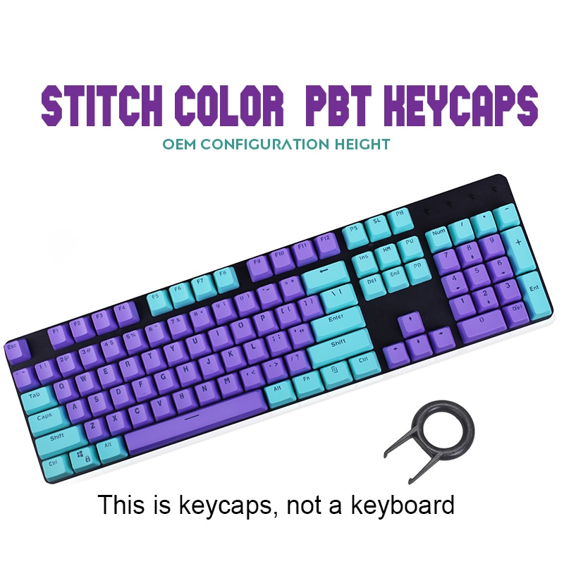 104-Key PBT Backlight Keycap Stitch Color ANSI Lay... – Vicedeal