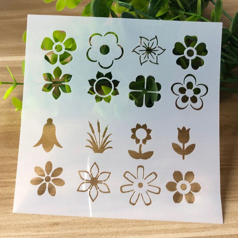 13* 13cm small flower DIY Stencils Painting Scrapb... – Vicedeal