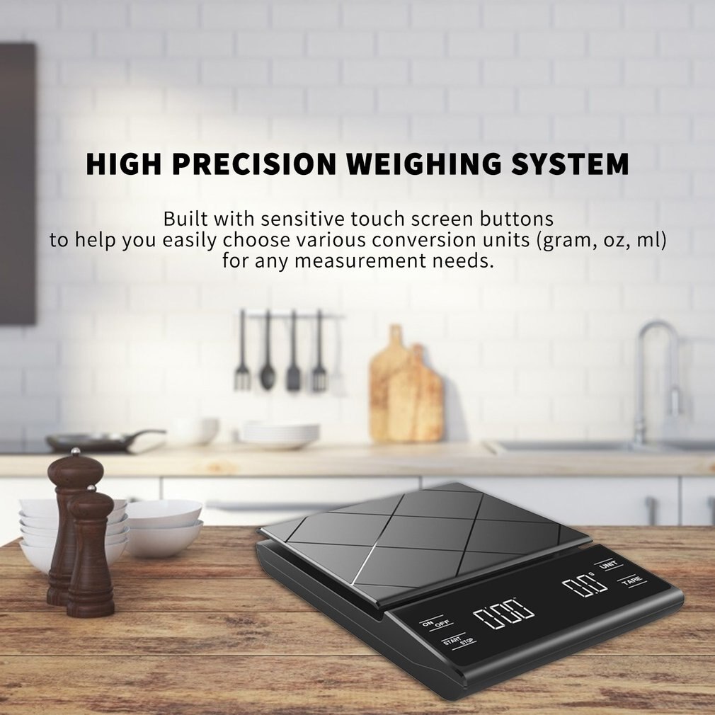 3kg Digital Coffee Scale Food Electronic Scale Kit... – Vicedeal