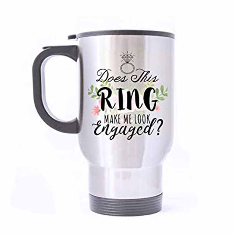 Coffee Mug Cup - Does This Ring Make Me Look Engag... – Grandado