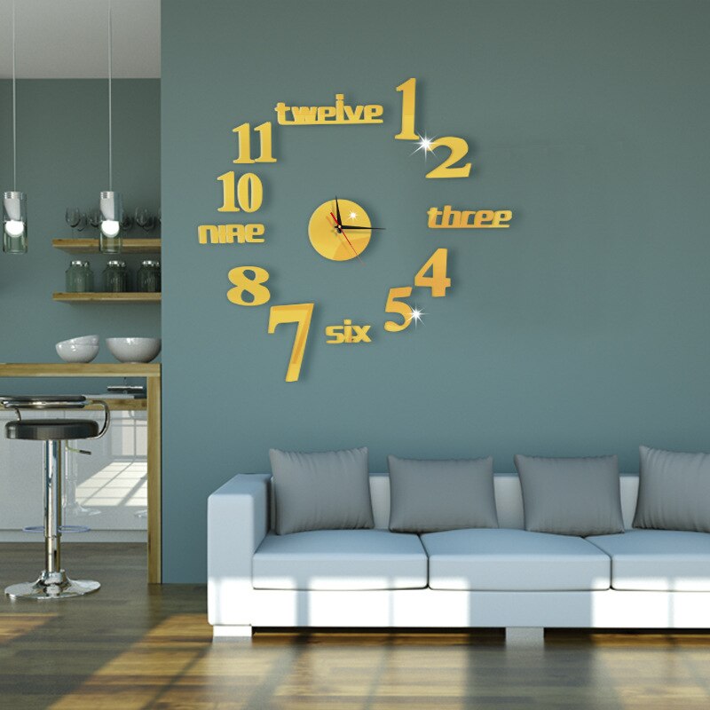 Conjunto de reloj de pared 3D de cuarzo, reloj de ... – Grandado