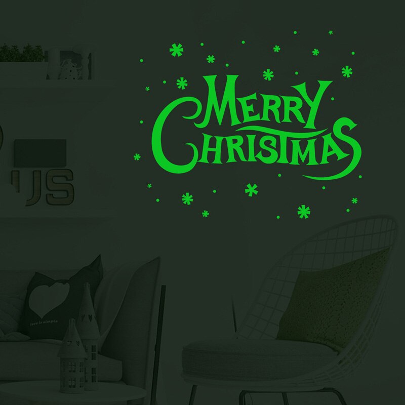 Wall Stickers Christmas Glowing Letter Stickers wi... – Grandado