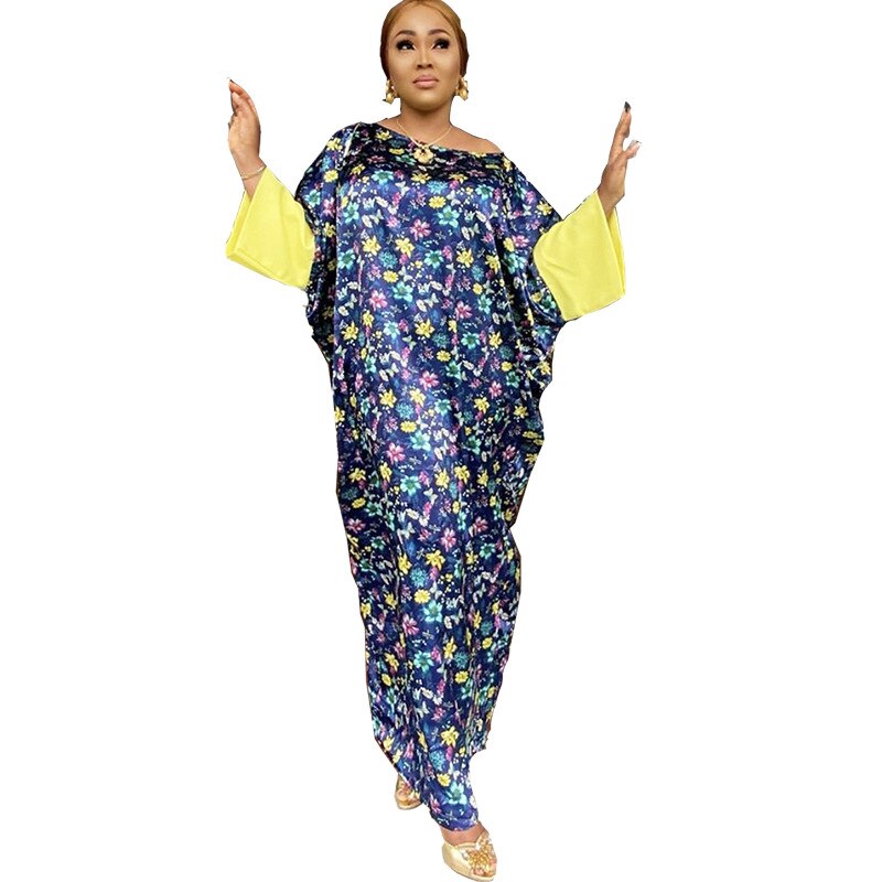 Robe africaine longue à fleurs pour femmes, Dashik... – Grandado
