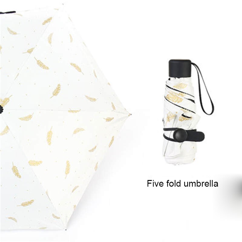 Leaf Mini Umbrella Sunny Women Ultralight Summer S... – Grandado