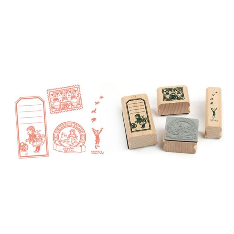 Vintage Decoration Stamp Set DIY wooden rubber sta... – Grandado