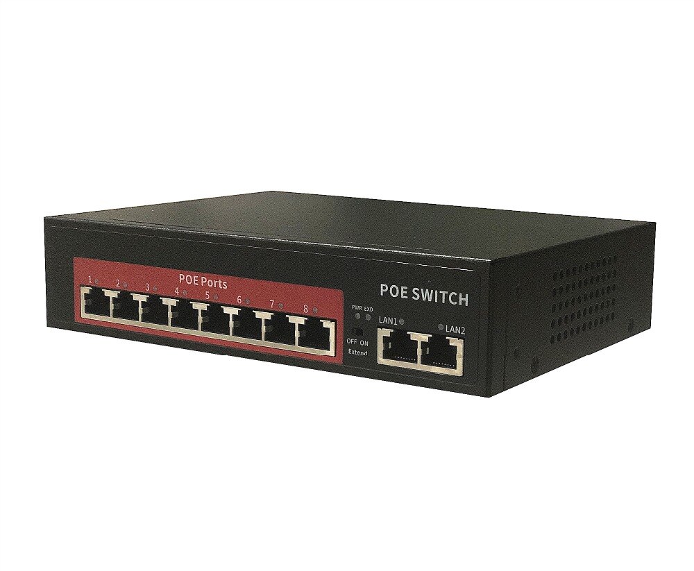 8CH Port POE 120W Ethernet Switch IEEE802.3 at/af ... – Vicedeal