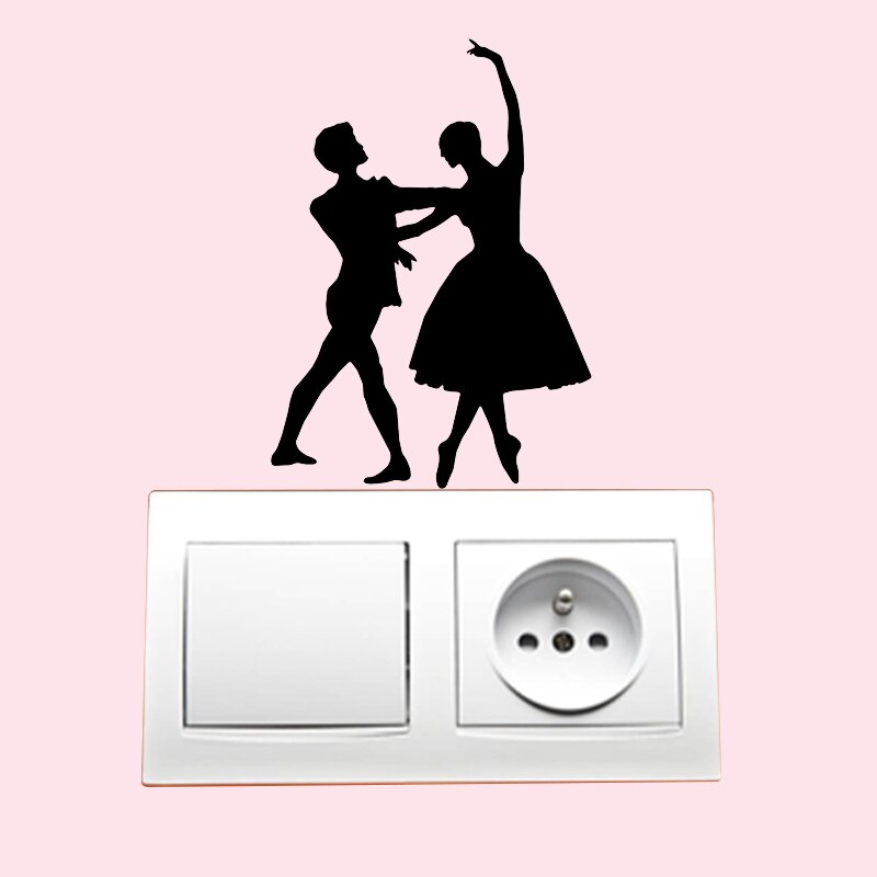 Male and female ballet couple dance Vinyl Wall Sti... – Grandado