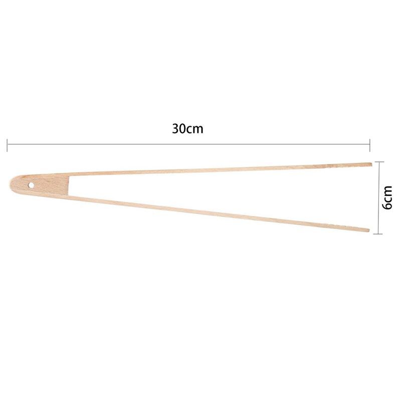 4 Packs 12 Inch Wood Toaster Tongs Kitchen Tongs f... – Grandado