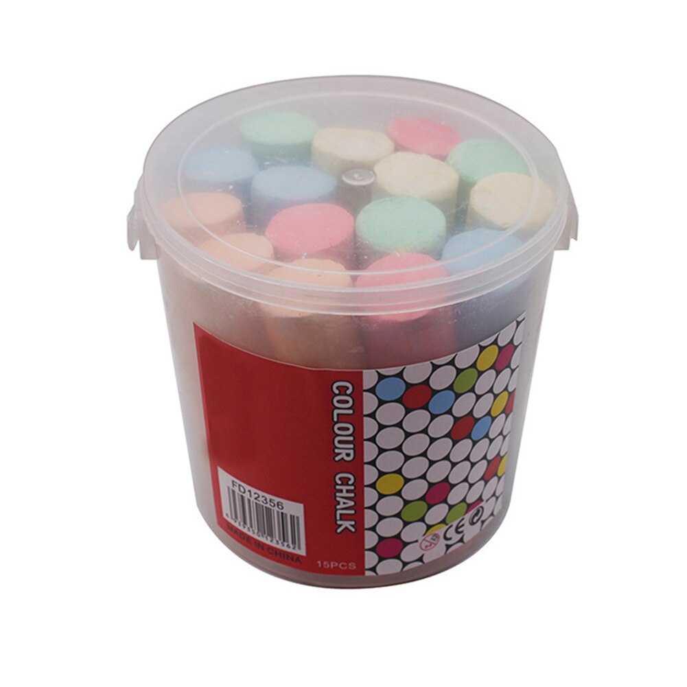 15Pcs/Bucket Chalk with Bucket Assorted Colors Cha... – Vicedeal