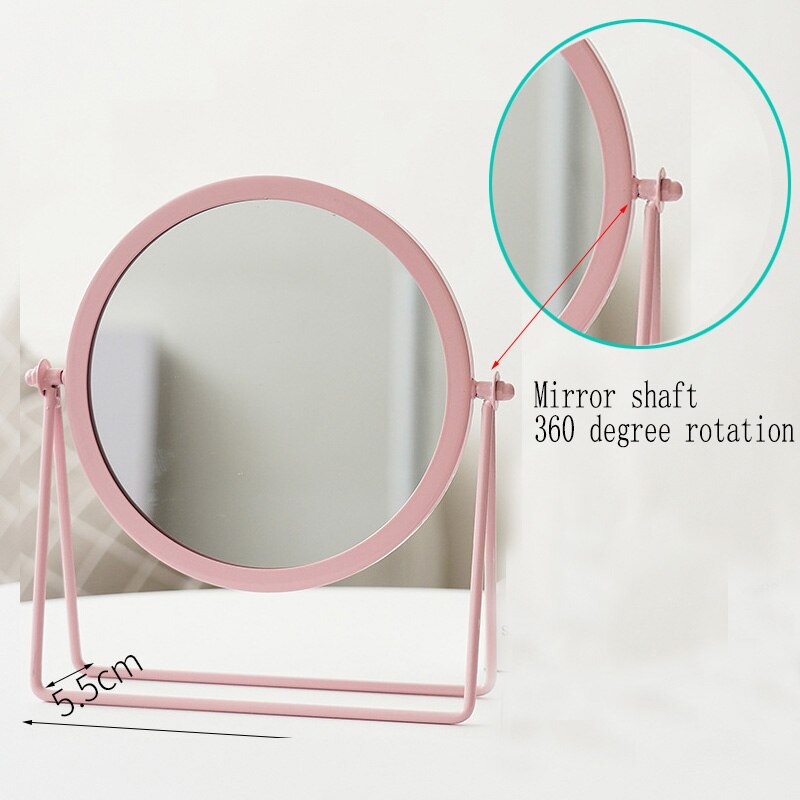 Metal Decorative Mirror Lady Desktop Makeup Mirror... – Grandado