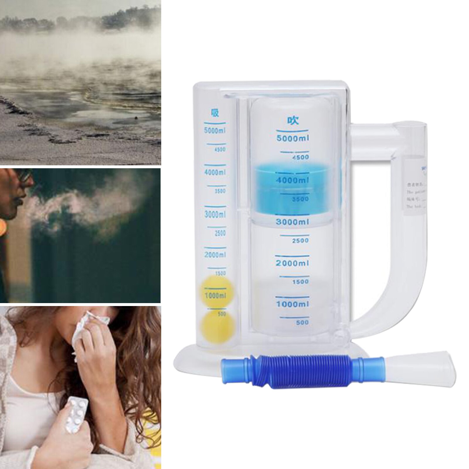5000ml Lung Deep Breathing Trainer Exerciser, Brea... – Vicedeal