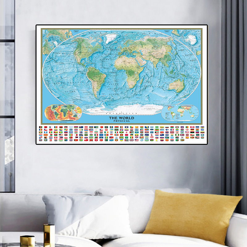 The World Map With National Flags World Climate An... – Grandado