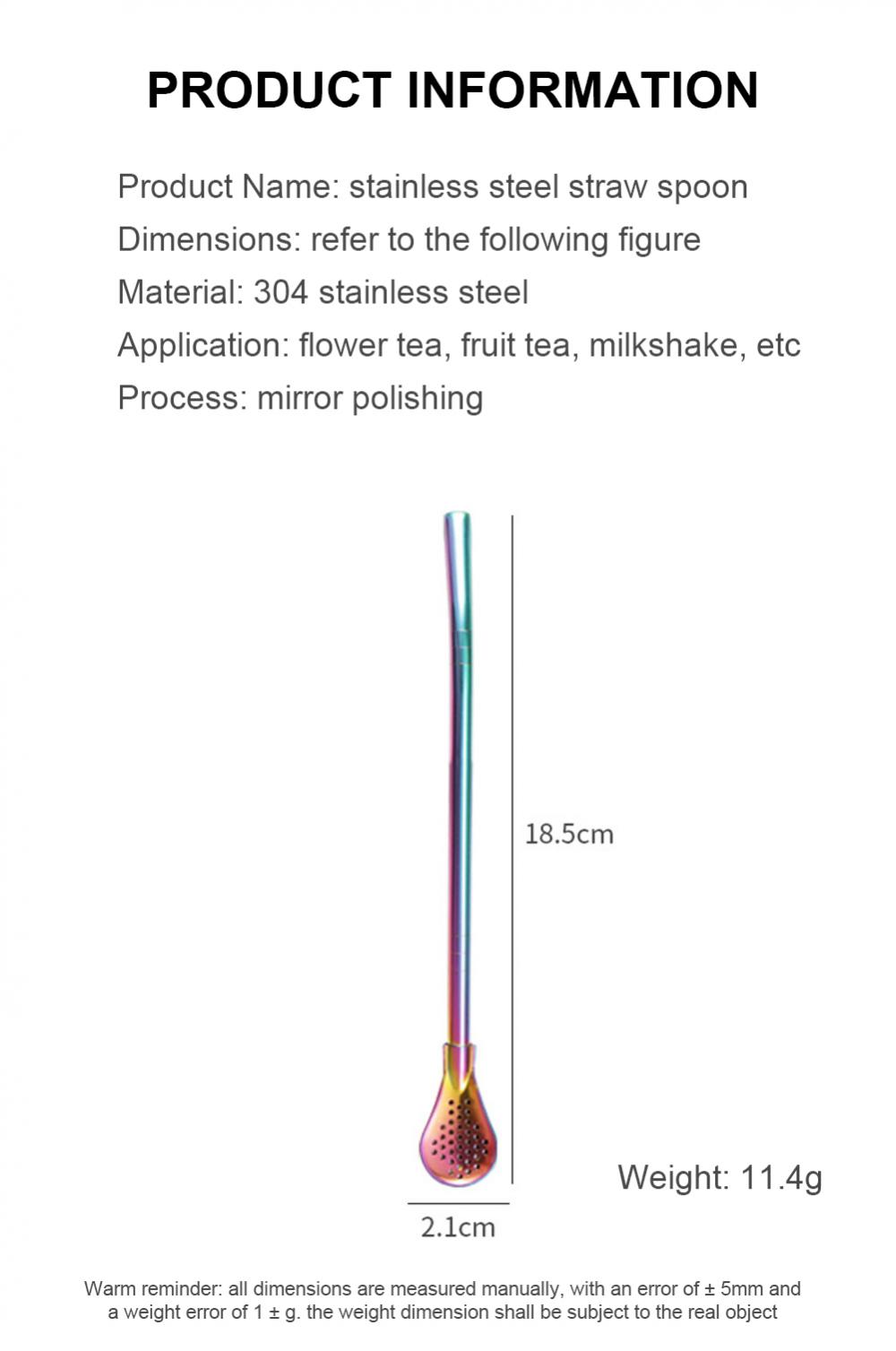 Straw Colander Stainless Steel 304 Removable Tea C... – Grandado