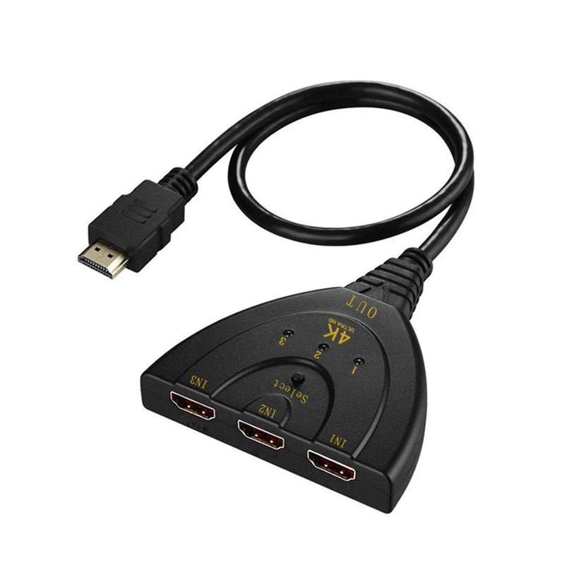 Hdmi Three Into One Pig Tail 3 Into 1 Out 4Kx2K wi... – Grandado