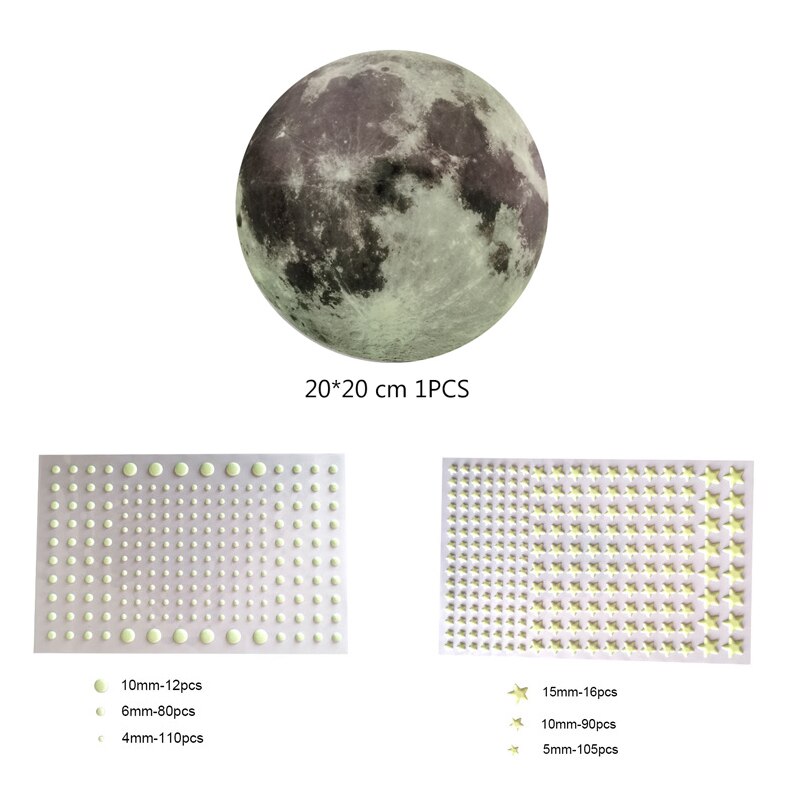 3D Luminous Bubble Star Wall Sticker Student Child... – Vicedeal