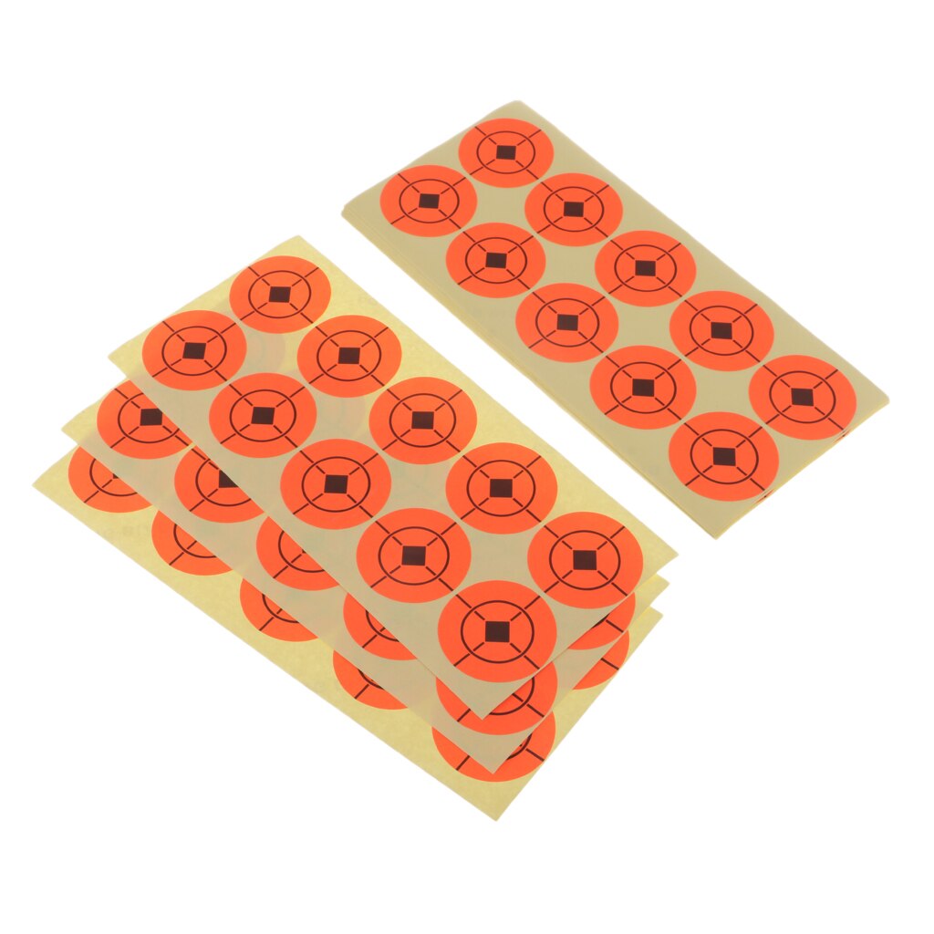 250pcs 4cm Round Fluorescent Orange Target Sticker... – Grandado