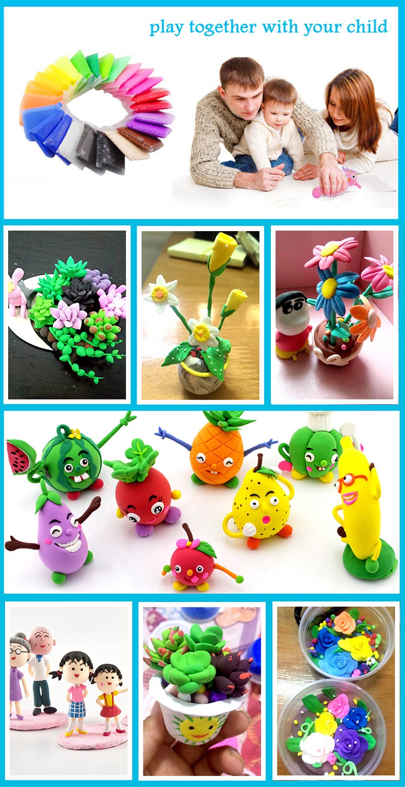 36 Colors Plasticine Play Slimes Magic Colored Mod... – Grandado