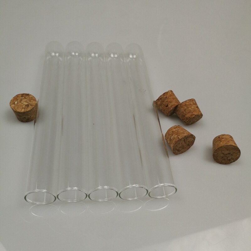 50Pcs 20X150Mm 30Ml Plastic Test Tube With Cork ,C... – Grandado