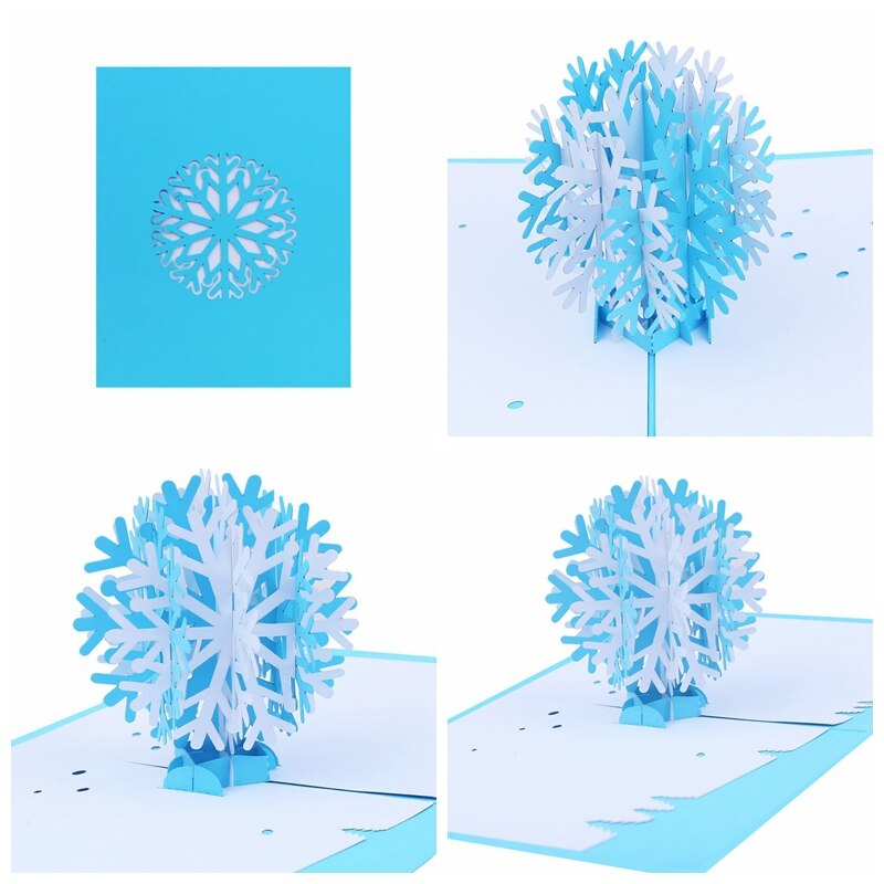 Snowflake 3D pop-up Christmas card cards invitatio... – Grandado