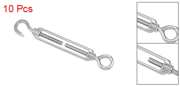 Uxcell Rvs 304 Haak & Oog Spanschroef Draad Touw S... – Grandado