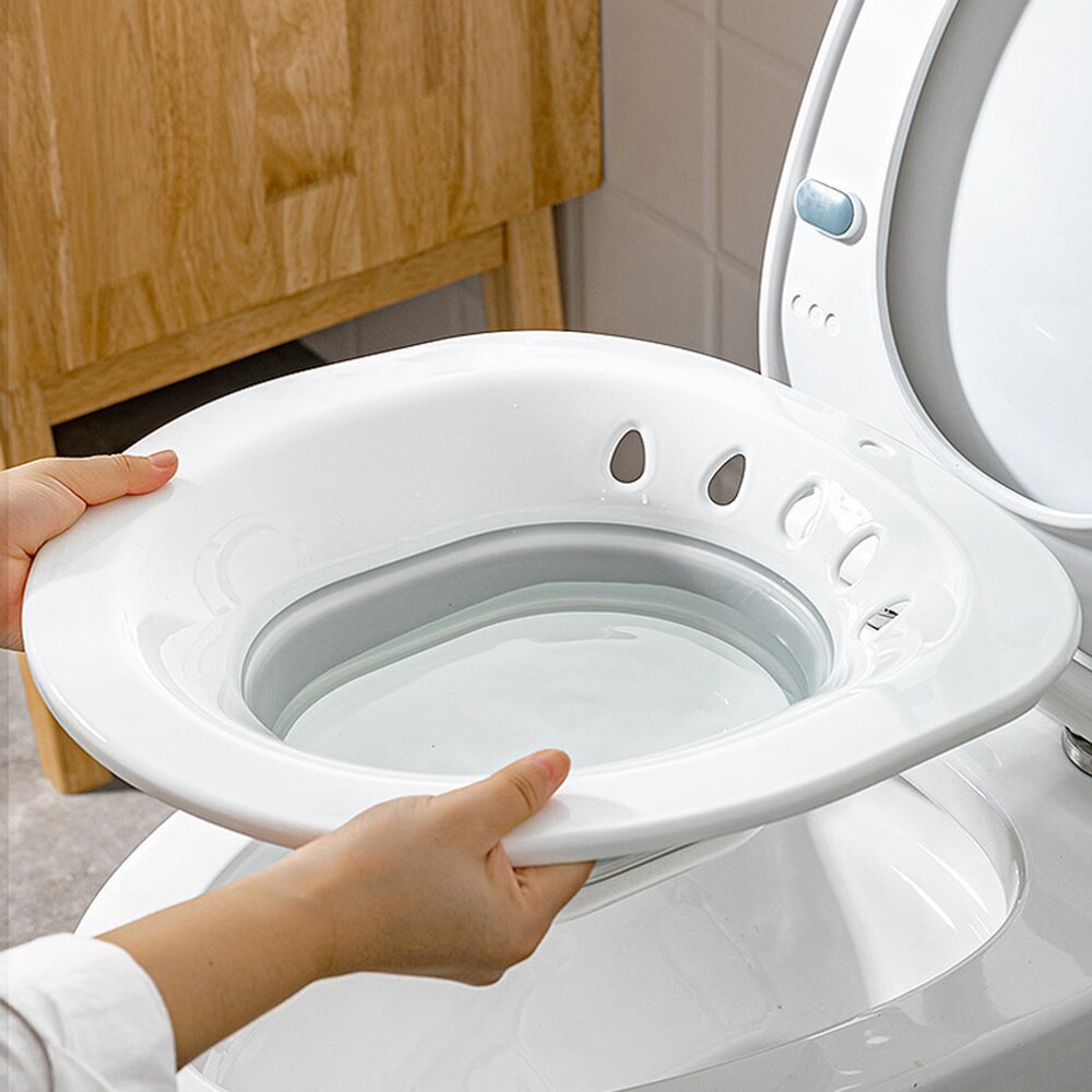 Sitz Bath Toilet Seat Collapsible Seat Sitz Sitz B... – Grandado