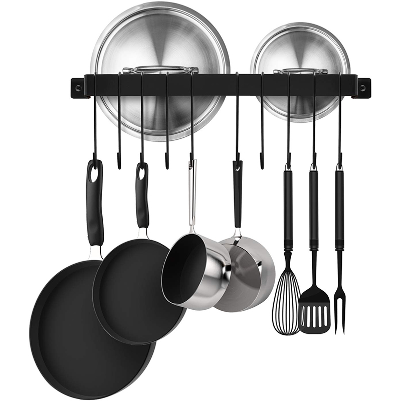 Kitchen Pot Pan Hanger Wall Mounted Rail Rack with... – Grandado
