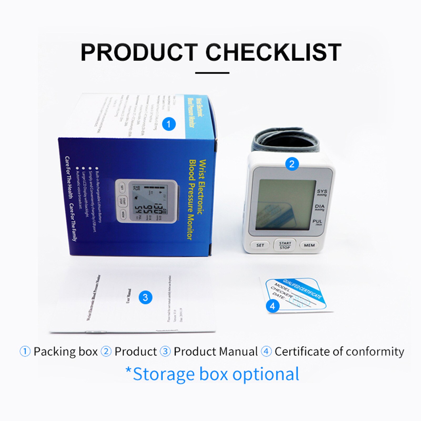 Wrist Electronic Blood Pressure Monitor LCD Screen... – Vicedeal