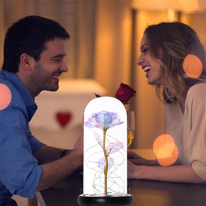 Rose Kit,Colorful Gold Foil Rose and LED Light in ... – Vicedeal