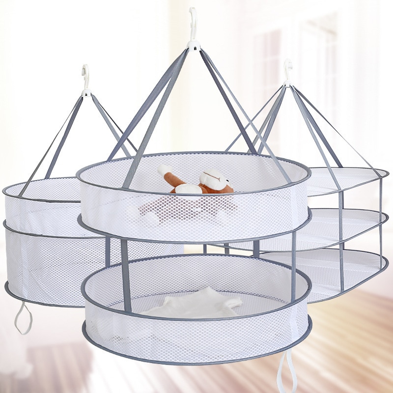 Foldable clothes basket underwear socks drying net... – Vicedeal
