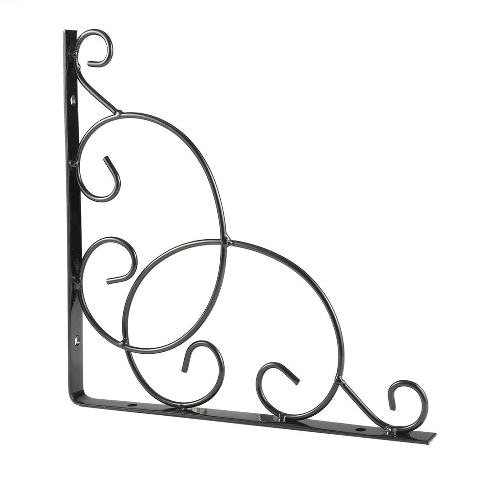 Vintage Style Iron Wall Mounted Floral Shelf Brack... – Grandado