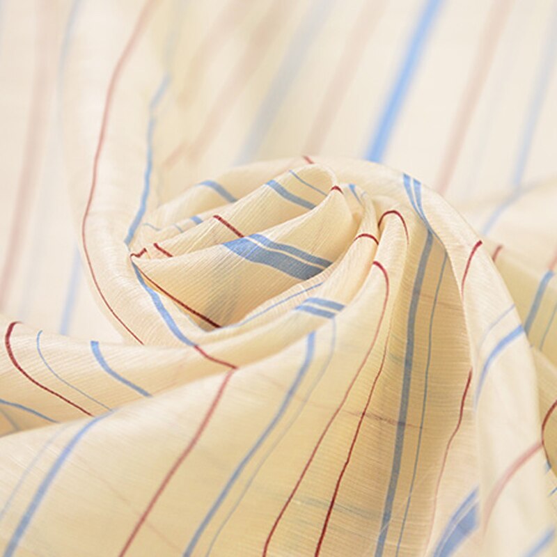 100cm*140cm Vintage Slub Natural Silk Linen Stripe... – Vicedeal