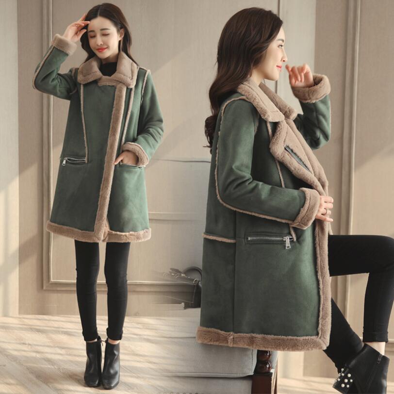 Women's Fluff coat winter thick lambswool outwear ... – Vicedeal