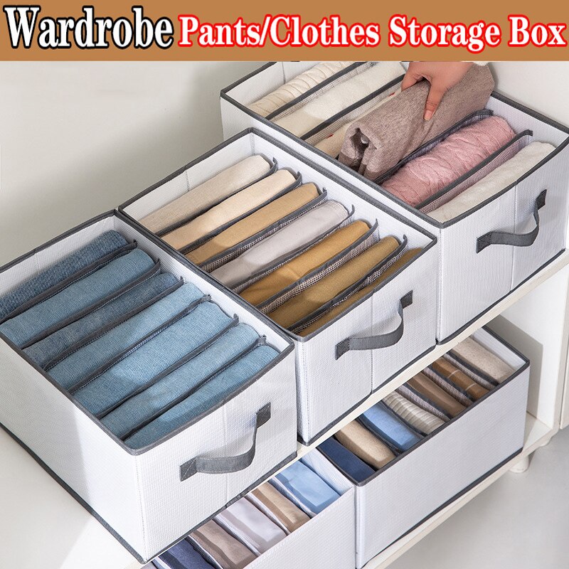 7 Grid Closet organize Jeans Storage Boxes Foldabl... – Grandado