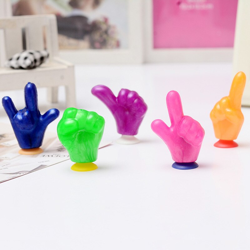 Cartoon TPR Soft Hand Gesture Mini Suction Cup Pro... – Vicedeal