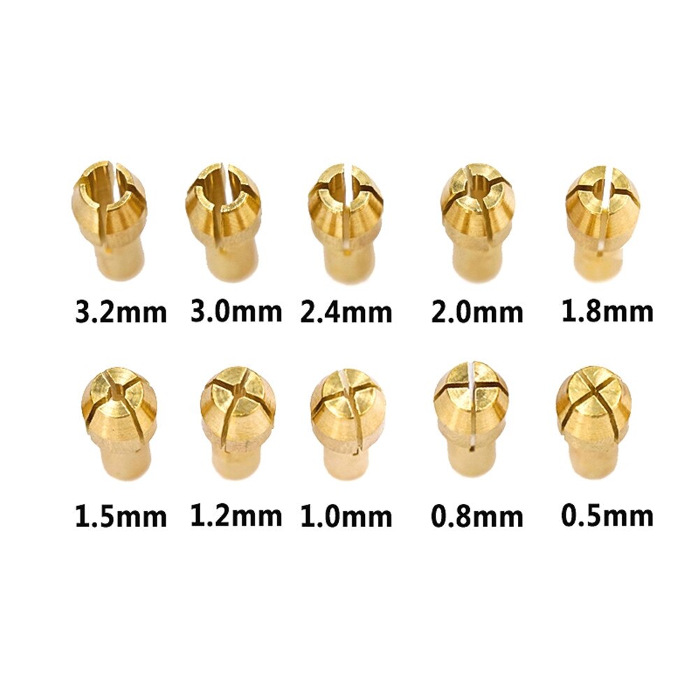 Mandril de latón con vástago de 10 piezas, 0,5-3,2... – Grandado