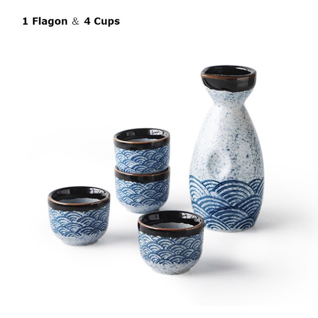 Ceramic Sake Cup Pot Japan Style Flagon Sake Wine ... – Vicedeal