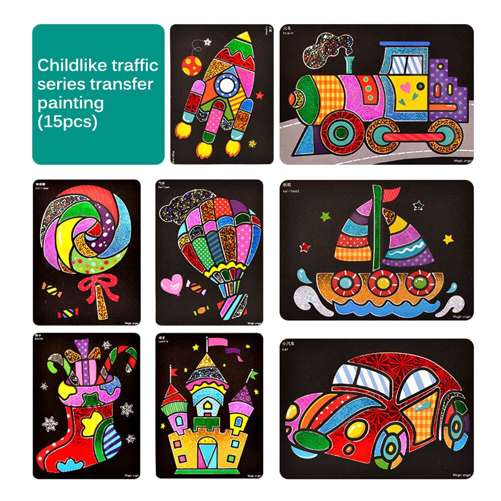Children DIY Cartoon Magic Transfer Painting Craft... – Vicedeal
