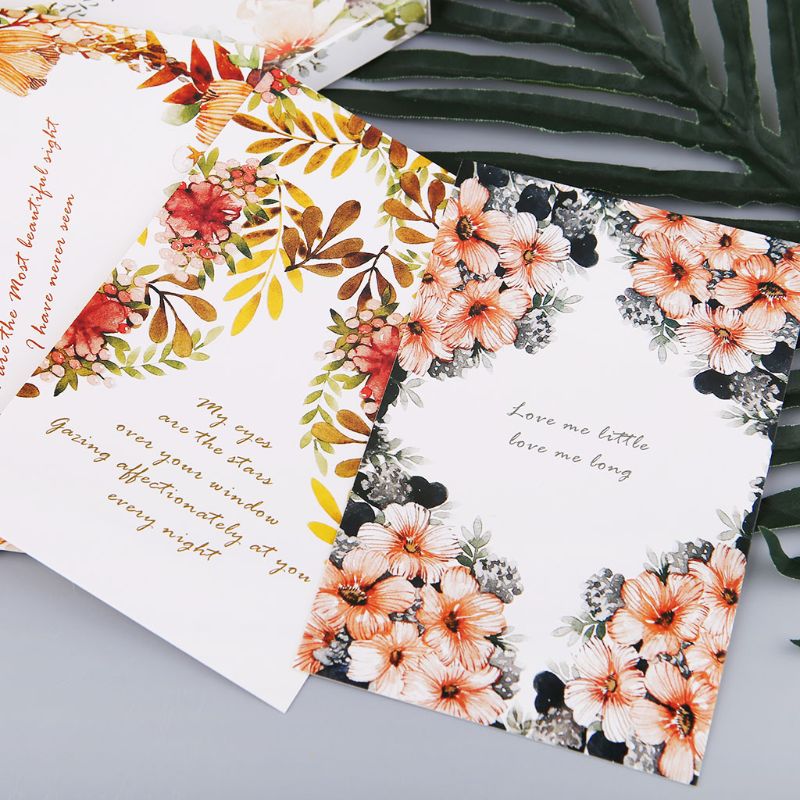 30 Sheets Flowers Paintings Retro Vintage Postcard... – Vicedeal