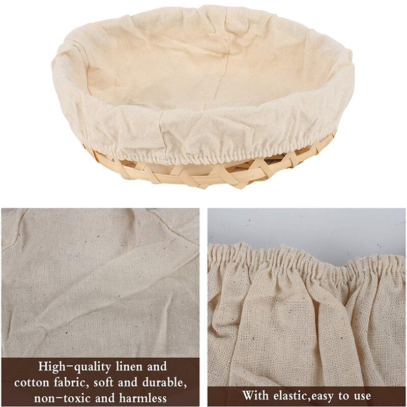 10PCS 9 Inch Cotton Basket Cloth Liners, Bread Pro... – Grandado