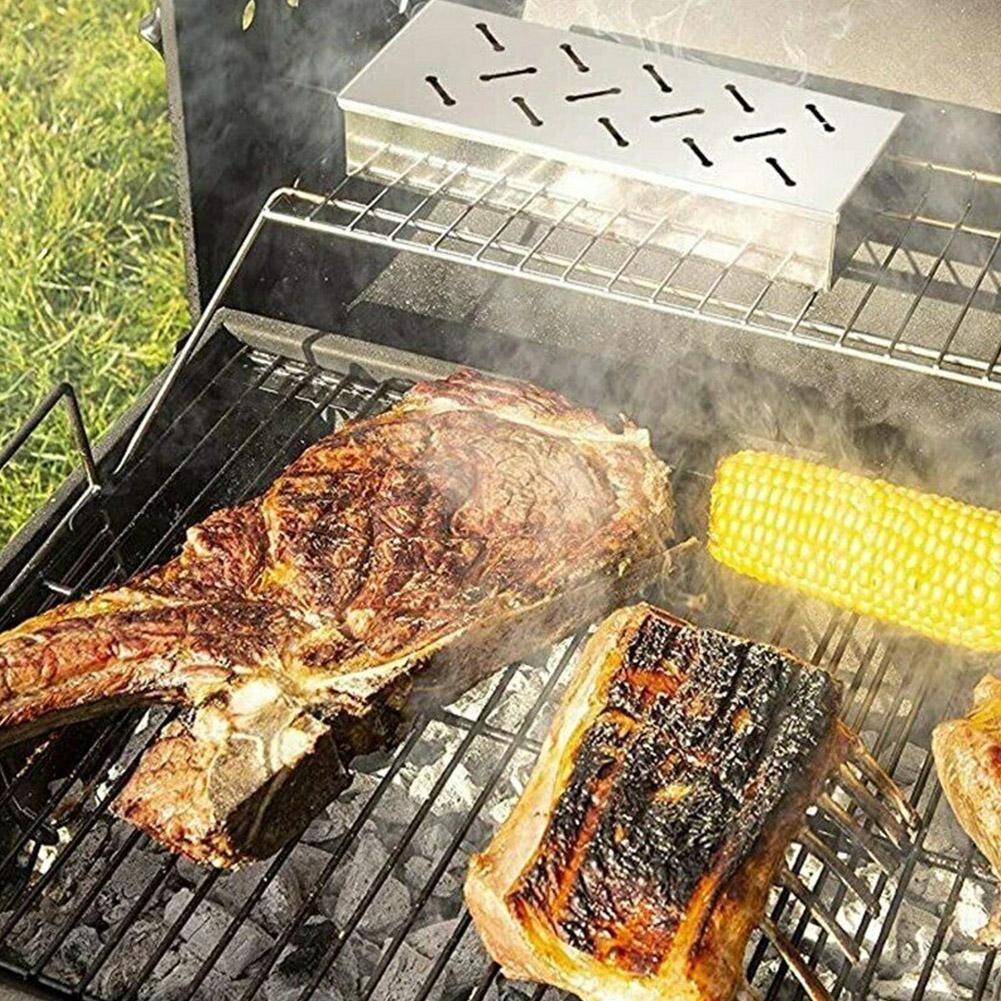 Steel Smoker BOX BBQ Steel Smoke Box Kitchen Tools... – Grandado