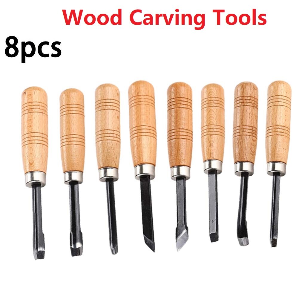 8 Pcs Wood Carving Tool Wood Cutter Manual Wood Ca... – Vicedeal