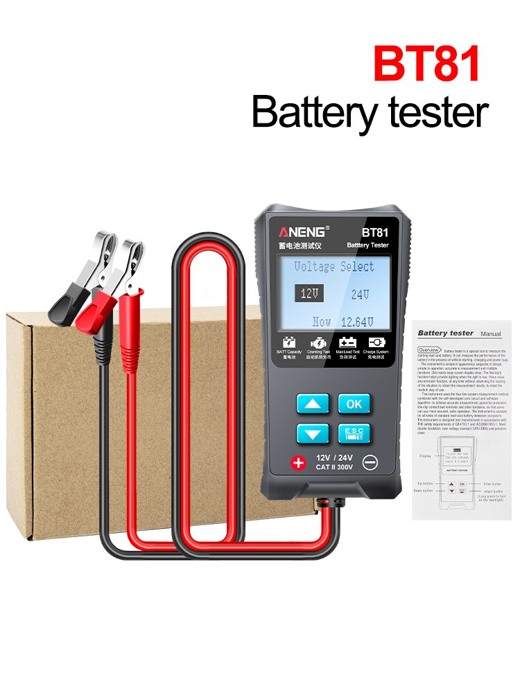 ANENG BT81 Car Battery Tester 12V/24V 100 to 1700C... – Grandado