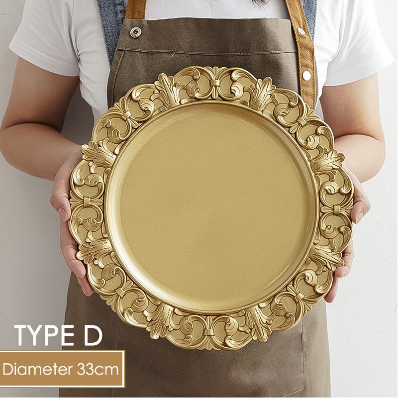 12inch Retro Plate PPE Plastic Bread Fruit Plate T... – Grandado