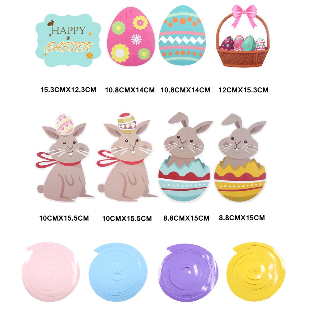 24X Happy Easter Party Decor Diy Spiraal Ornamente... – Vicedeal