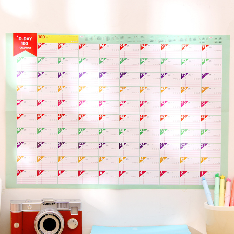 100 days countdown calendar schedule study plan st... – Vicedeal