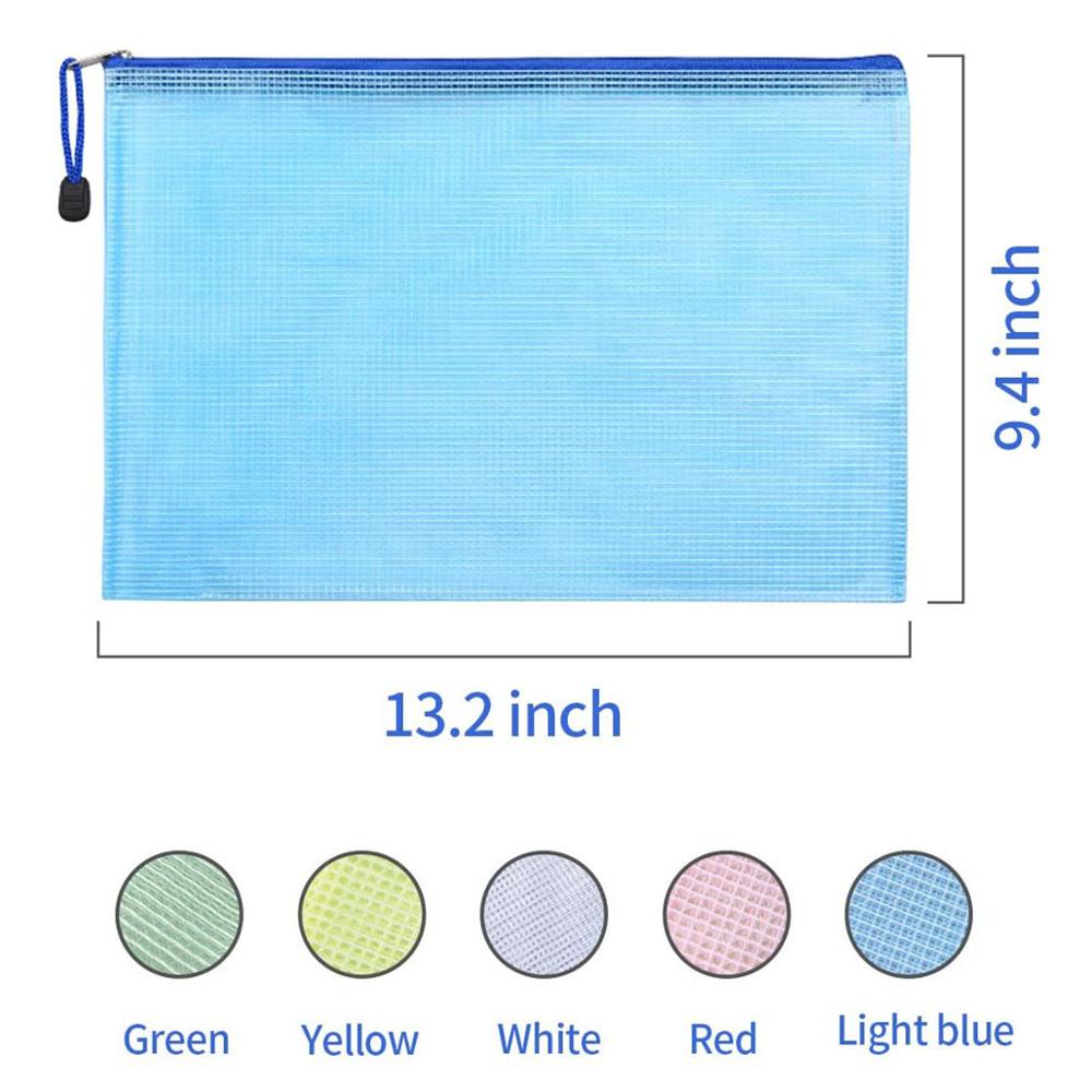 A4 Grid Transparent Mesh Document File Bag PVC Zip... – Vicedeal